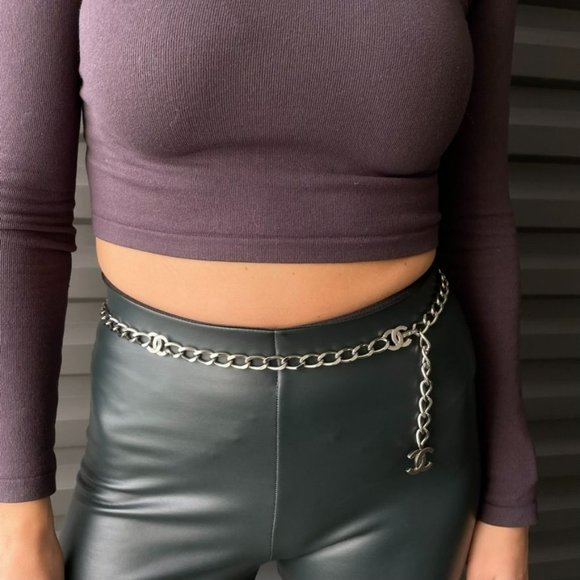 CHANEL | Accessories | Chanel 98p Vintage Silver Logo Cc Pendant Chain ...